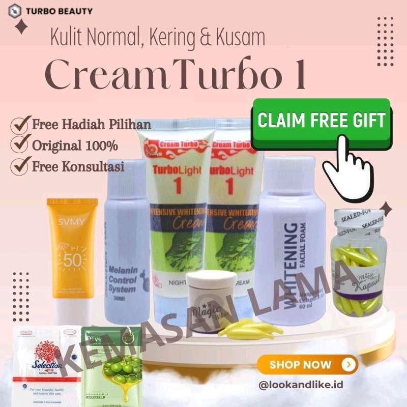 Promo Cream Turbo 1 Untuk Kulit Normal Atau Kering Dan Flek Hitam - T1 ...