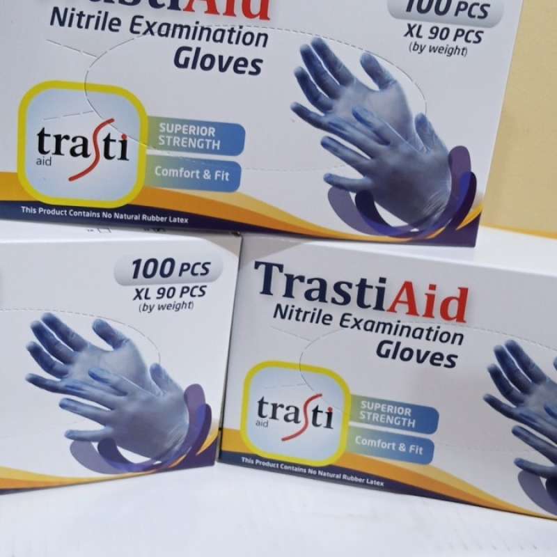 Promo Sarung Tangan Biru Nitril Trasti Zize M 100pcs Diskon 33% Di ...