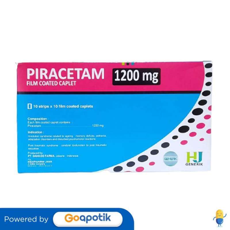 Jual PIRACETAM HEXPHARM 1200 MG BOX 100 TABLET di Seller Apotek Indobat ...