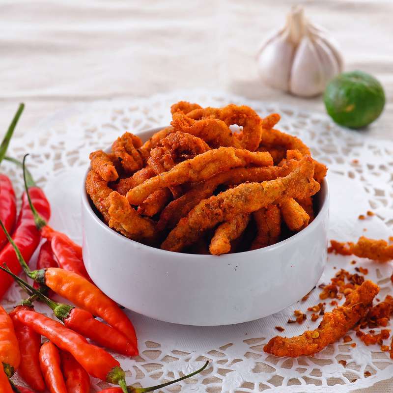 Promo Keripik Usus Pedas Crispy Aneka Rasa Toples Morang Moreng Snack ...