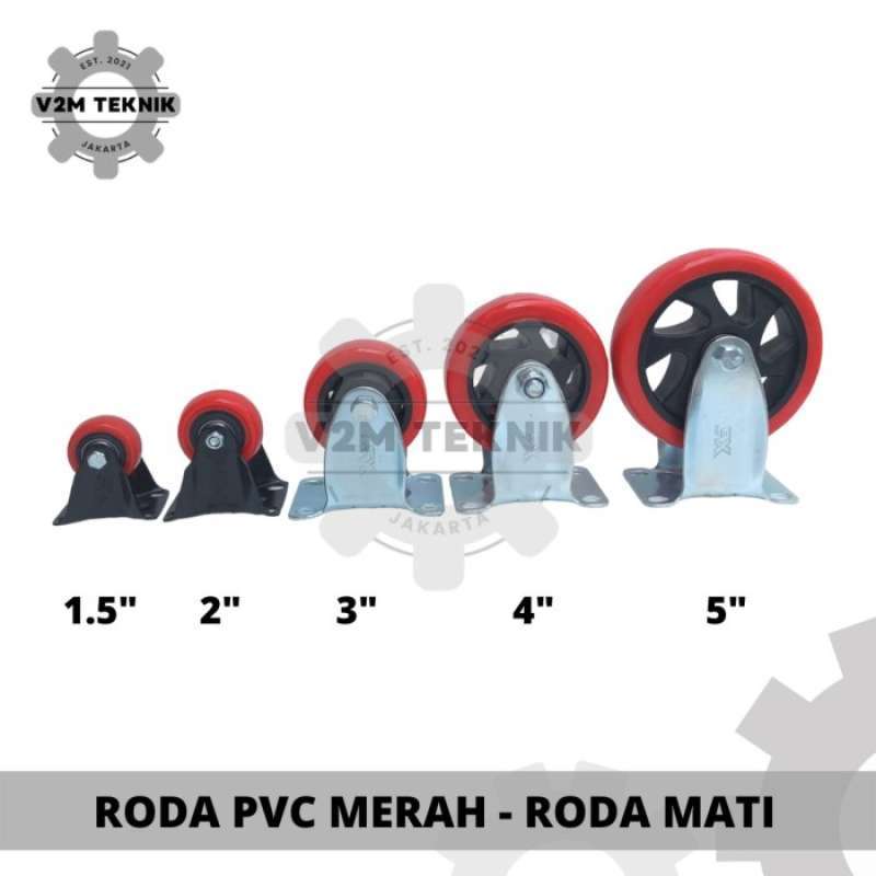 Promo Xp Tool Roda Pvc Merah 4 Inch 4 / Roda Wheel Hidup Mati Rem Diskon 23% Di Seller Cv ...