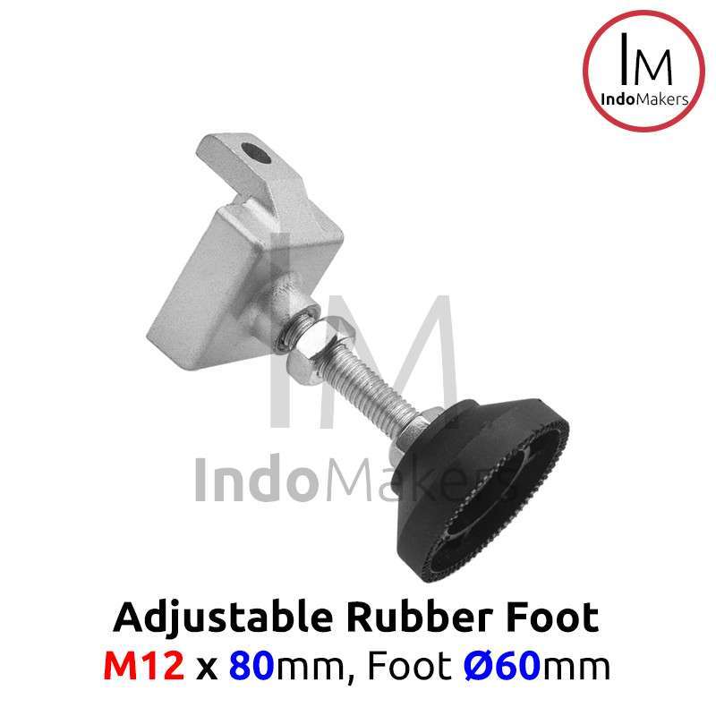 Jual Aluminium Profile Adjuster Foot / Kaki Profile Nylon M12 X 80mm ...