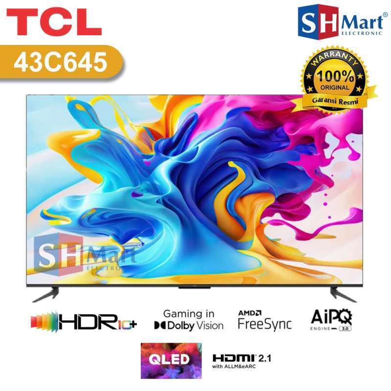 Jual Tv Tcl 43 Inch 43c645 / 43c655 Qled 4k Uhd Google Tv Garansi Resmi - 43c645 Di Seller ...