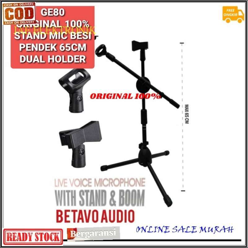 Promo betavo stand mic mik dual dobel double kaki tiga TIANG HOLDER Diskon 23% di Seller Biabia ...
