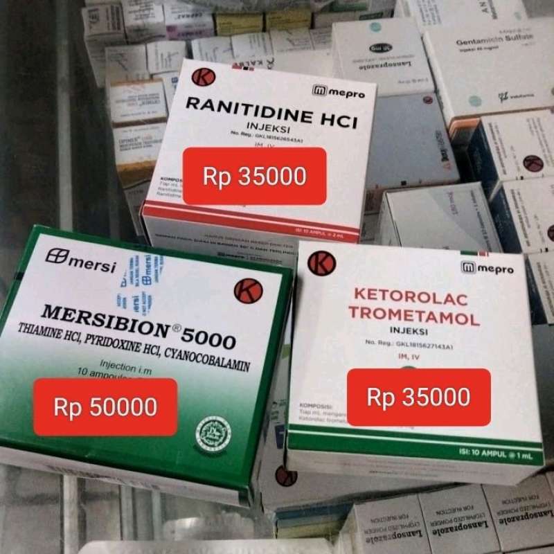 Jual Real produk jual paket 3 macam injeksi { mersibion + Ranitidine ...