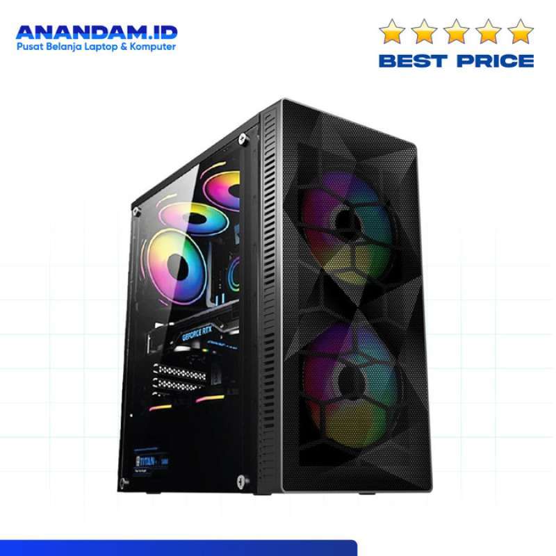 Jual Casing Gaming Raptor Powermax 710 - include PSU RG & 2 FAN RGB ...