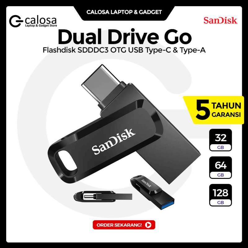 Jual Flashdisk Sandisk Dual Drive Go SDDDC3 Flash Disk Drive OTG USB ...