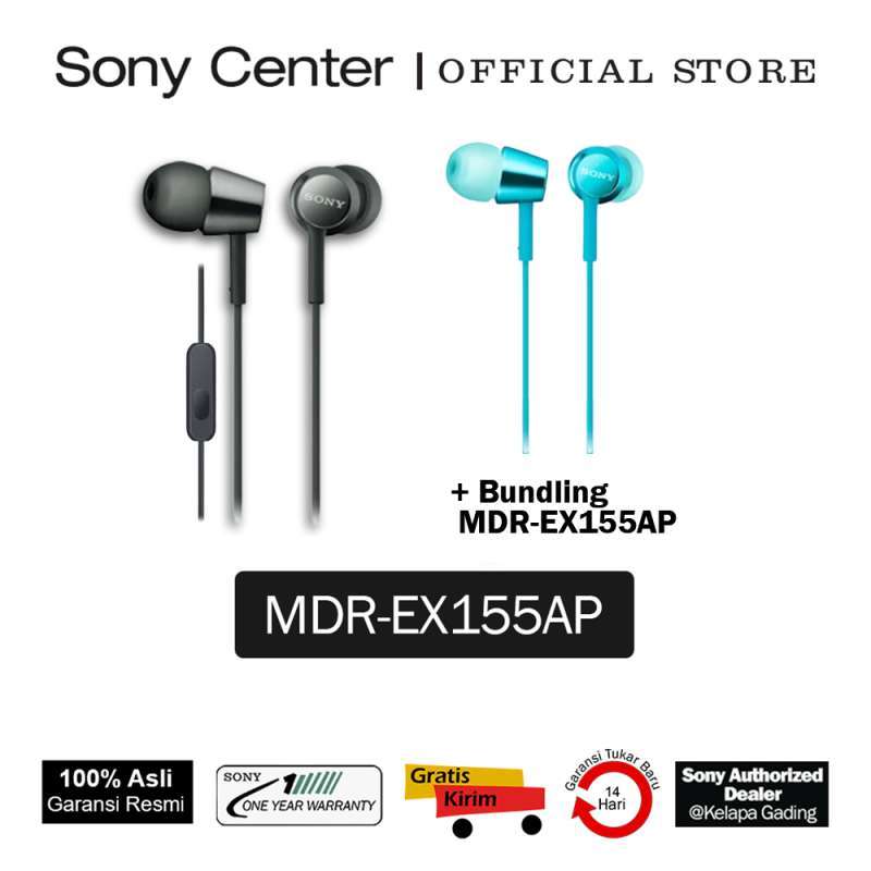 Jual Sony Center Jakarta - Sony Bundling Earphone Mdr-ex155ap Hitam ...