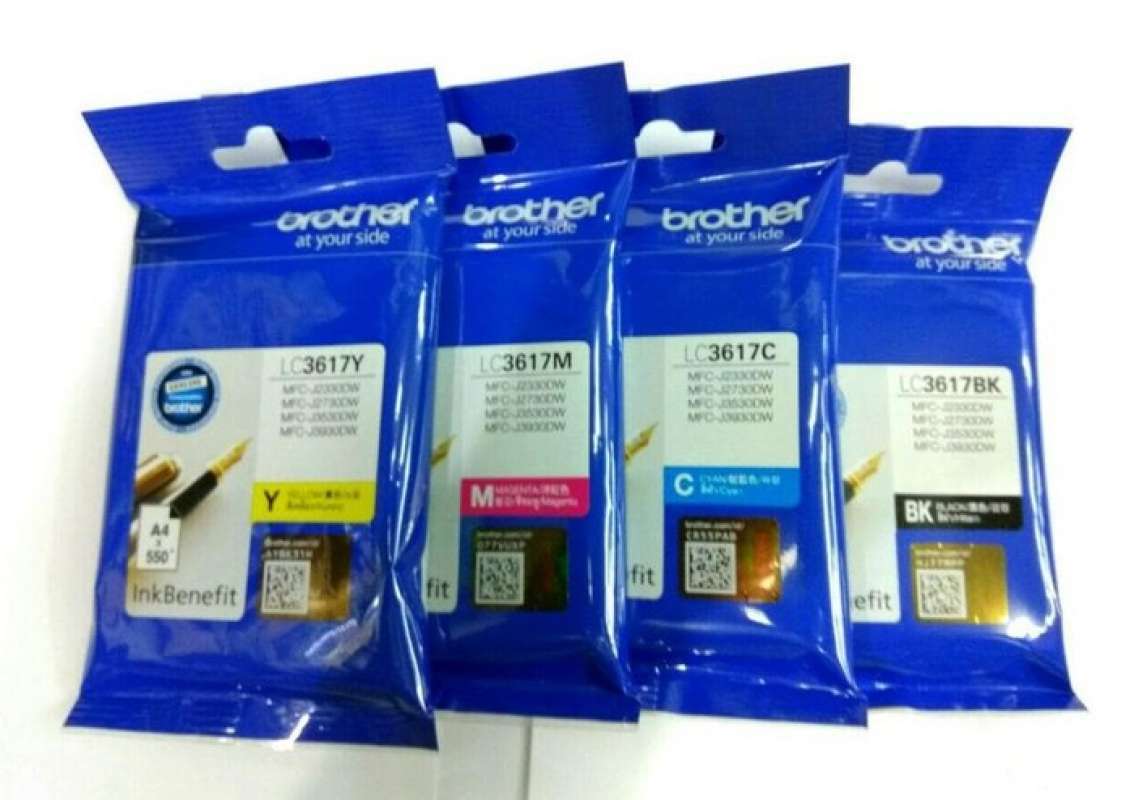 Promo 100% Produk Ori Paket Tinta Brother Lc3617 (b,m,c,y) Original ...