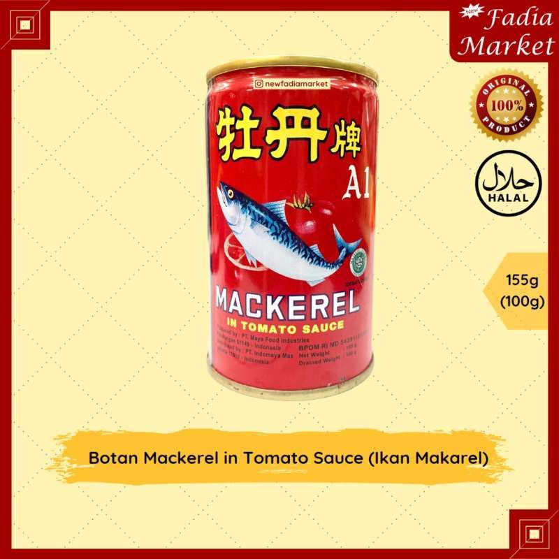 Jual Botan Mackerel in Tomato Sauce (Ikan Makarel/Sarden) [155g/100g ...