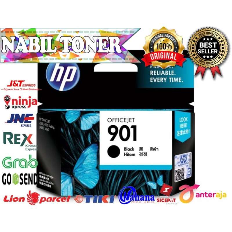 Promo 100% Produk Ori Paket Tinta Hp 901 Black+Tri-Color Original Ink ...