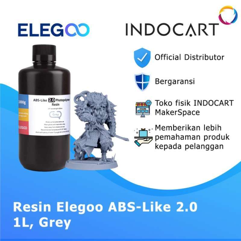 Promo 100% Produk Ori Indocart Tinta Resin 3D Printer Elegoo Abs Like 2 ...