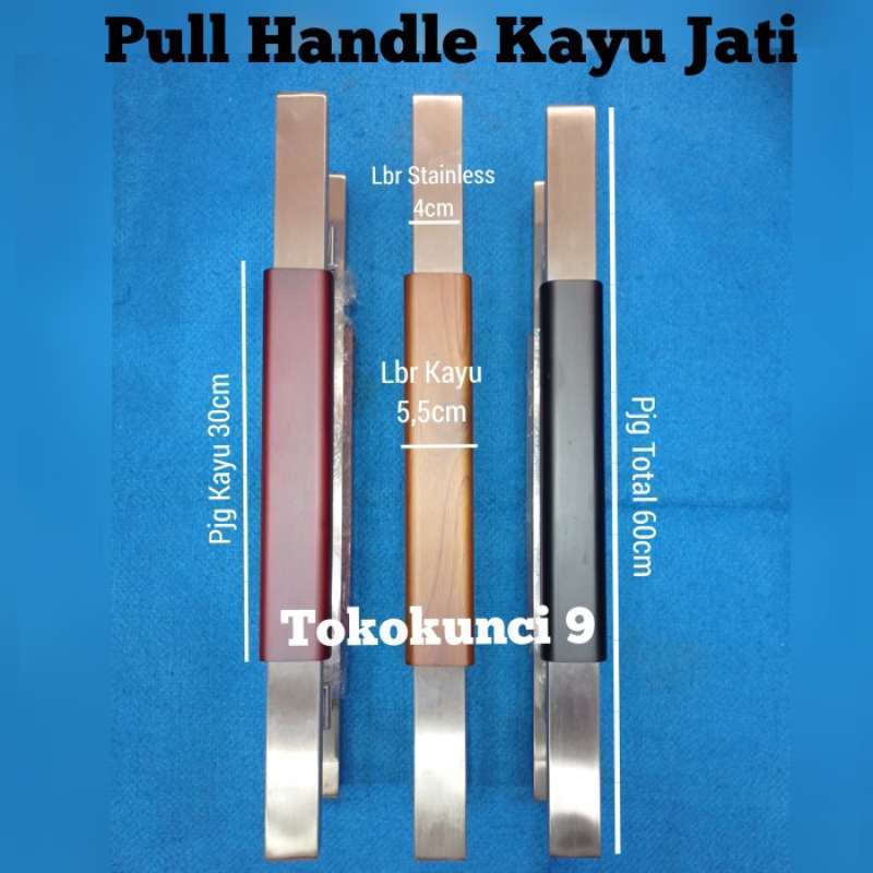 Promo Pull Handle Kayu Datar 60cm Natural | Tarikan Pintu kayu Natural ...