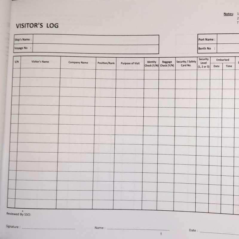 Promo Visitor / Gangway Log Book Diskon 23% Di Seller Kim Nona Shop ...