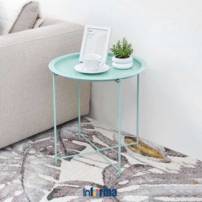 Promo Neo Helios Meja Sisi - Biru Muda End Table Meja Kecil Aesthetic ...