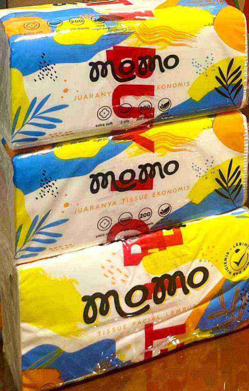 Jual Momo Facial Tissue 200s Banded 2 ( 1 Karton Isi 24 Banded ) Di ...