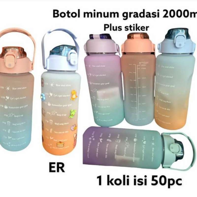 Jual botol air minum ukuran 2l warna random harga 1 pcs di Seller ...