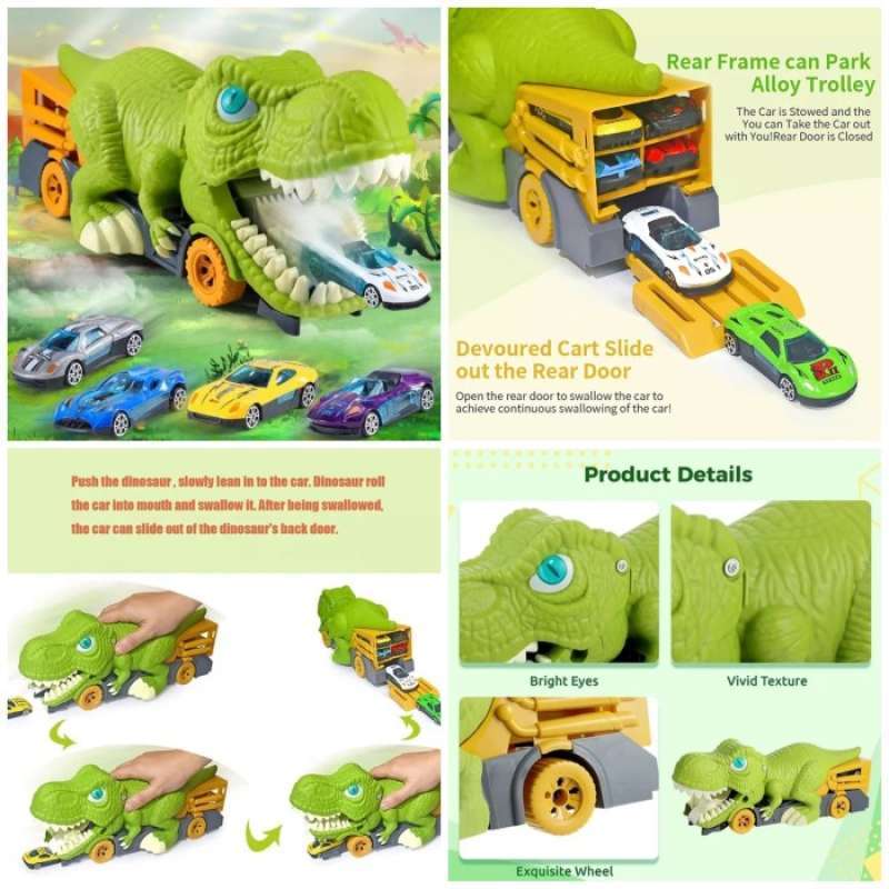 Jual Mainan Anak Truck Mobil Dino Pemakan Mobil ~ Dinosaur Swallowing ...