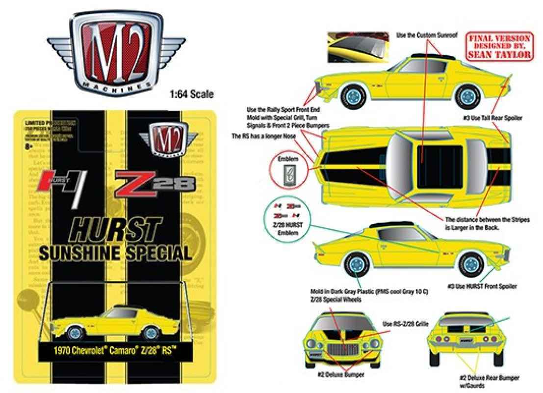 Promo M2 Machines 1/64 He Dm Chevrolet 1970 Camaro Z28 Rs Hurst Diskon ...