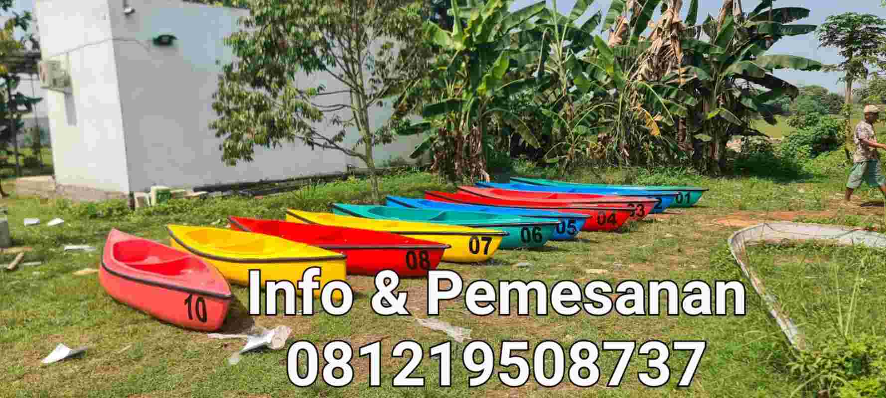 Jual perahu dayung perahu kano double fiberglass kaps 2 orang wahana ...