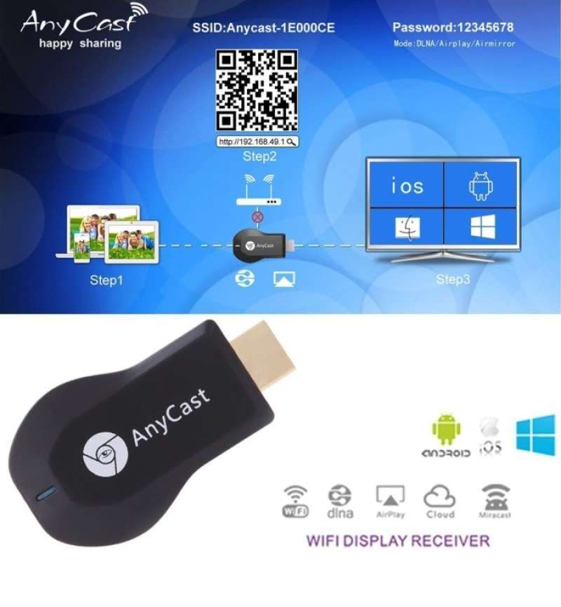 Promo Baru Usb Wireless Anycast Ezcast M2 Miracast Hdmi Dongle Wifi Reciever Diskon 24% di ...