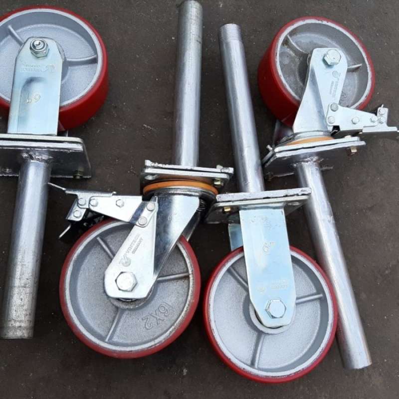 Promo Roda Scaffolding 6inch Heavy Dutybeban Berat Velg Besi Dan Awet