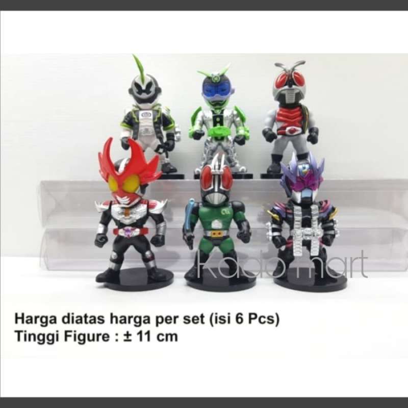 Promo MINI FIGURE ACTION KAMEN RIDER SET 6 TOPPER CAKE BAJA HITAM ...