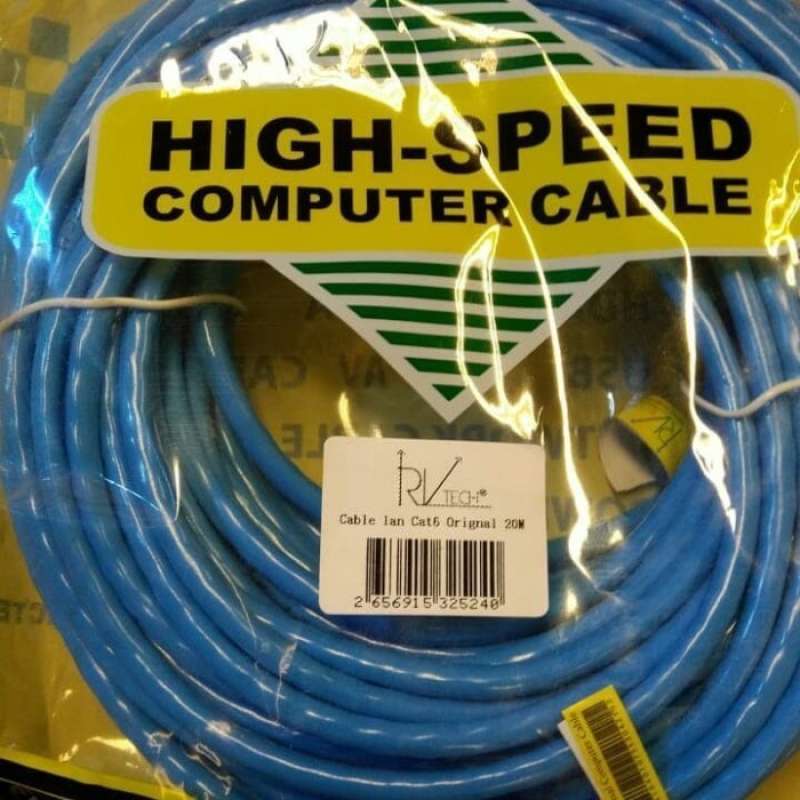 Promo Kable Lan Cat6 25 Meter Rvtech Utp Cat.6 Rj45 25meter Kepala Besi ...
