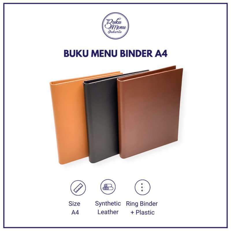 Jual BUKU MENU RESTORAN CAFE KULIT BINDER UKURAN A4 A5 - READY STOCK ...