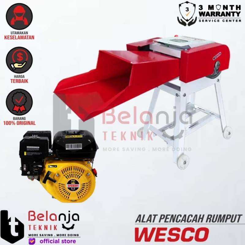 Promo Wesco Mesin Pencacah Rumput 9z-1.0 Chaff Cutter + Engine Firman ...