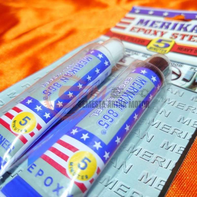 Jual Plastik Steel Merikan 68 gram Lem Besi Epoxy 5 Menit Harderner ...
