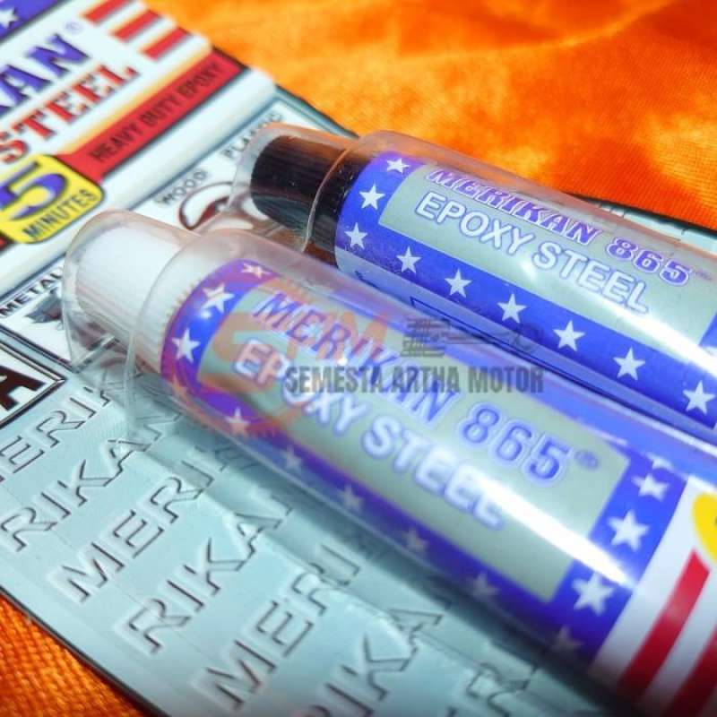 Jual Plastik Steel Merikan 68 gram Lem Besi Epoxy 5 Menit Harderner ...