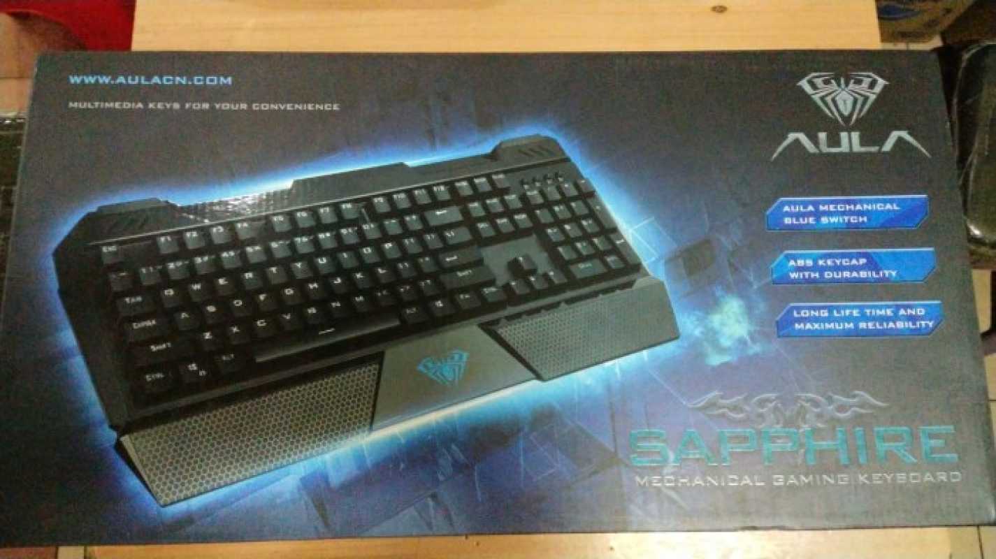 Promo AULA GAMING SAPPHIRE Mechanical USB Gaming Keyboard Blue Switch ...
