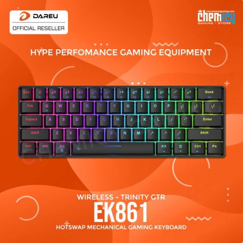 Promo Dareu EK861 Trinity GTR Hotswap Wireless Mechanical Gaming ...