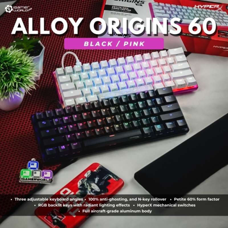 Promo HyperX Alloy Origins 60 Mechanical Gaming Keyboard Diskon 23% di ...