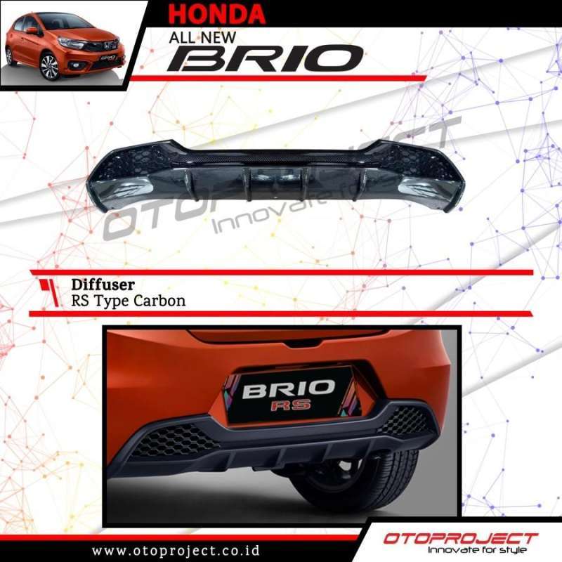 Jual Rear Diffuser Honda All New Brio Carbon Otoproject di Seller Toko ...