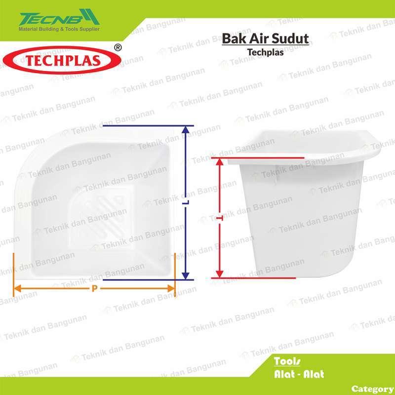 Jual Bak Air Kamar Mandi Sudut Techplas Ukuran Besar - Pink Di Seller ...