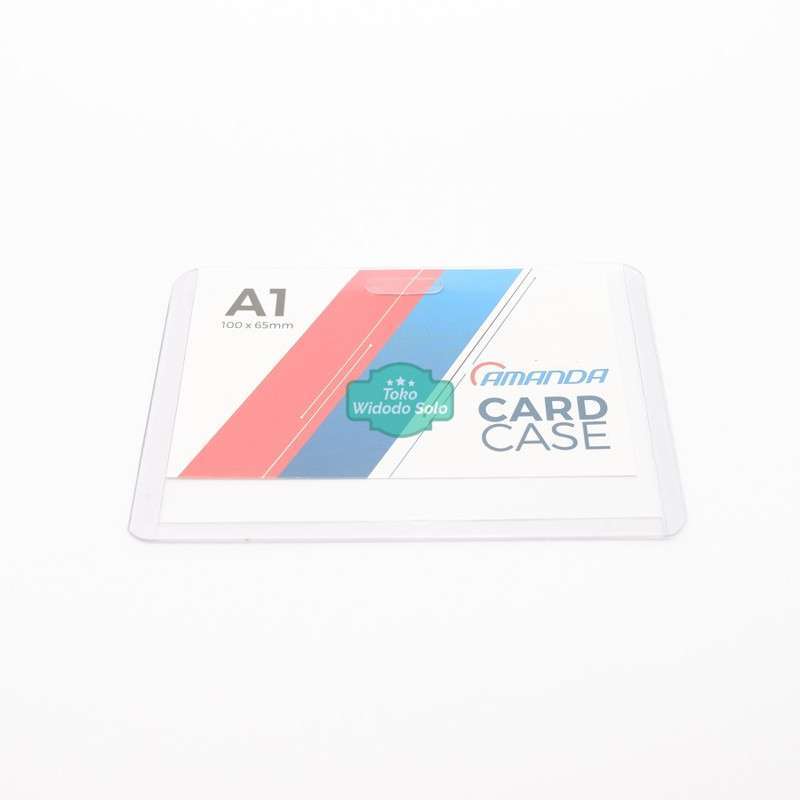 Promo Plastik ID Card Case A1 Name Card Name Tag Landscape - 1 Pack Isi ...