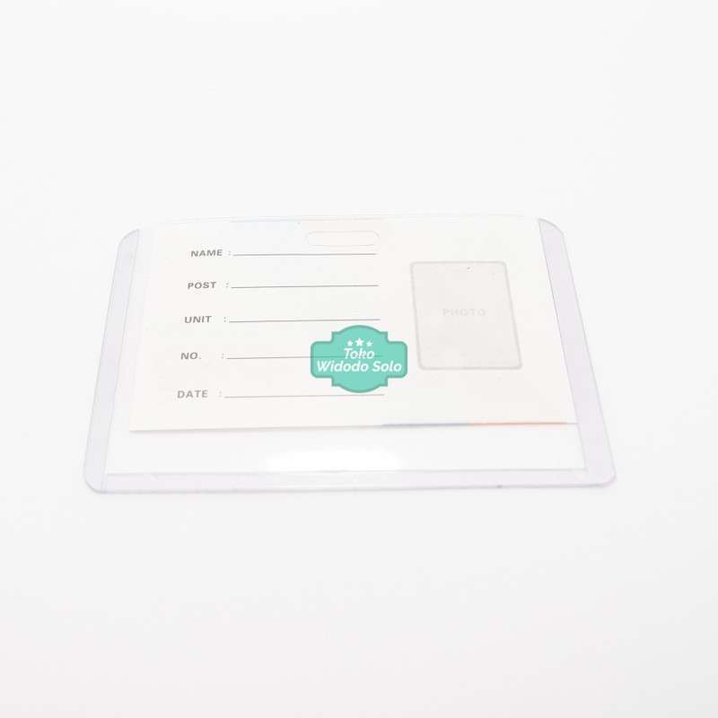 Promo Plastik ID Card Case A1 Name Card Name Tag Landscape - 1 Pack Isi ...