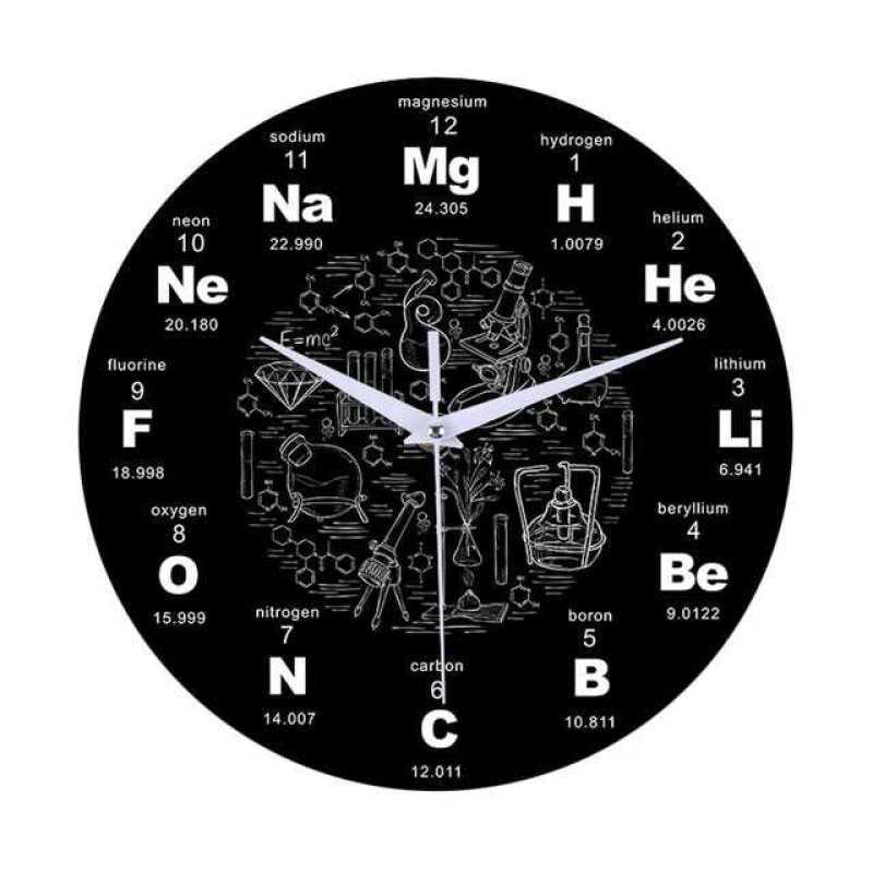 Jual Jam Dinding Tabel Periodik Kimia Chemical Elements Clock 29cm Di ...