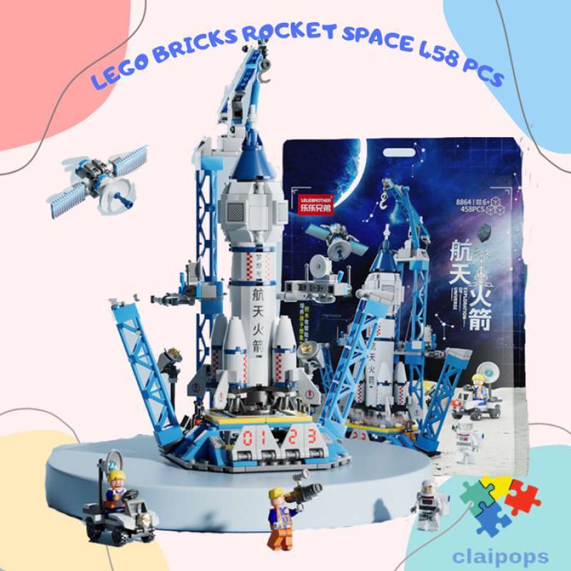 Promo Lego Bricks Lele Brother Space Rocket(Roket luar angkasa) 458 pcs ...