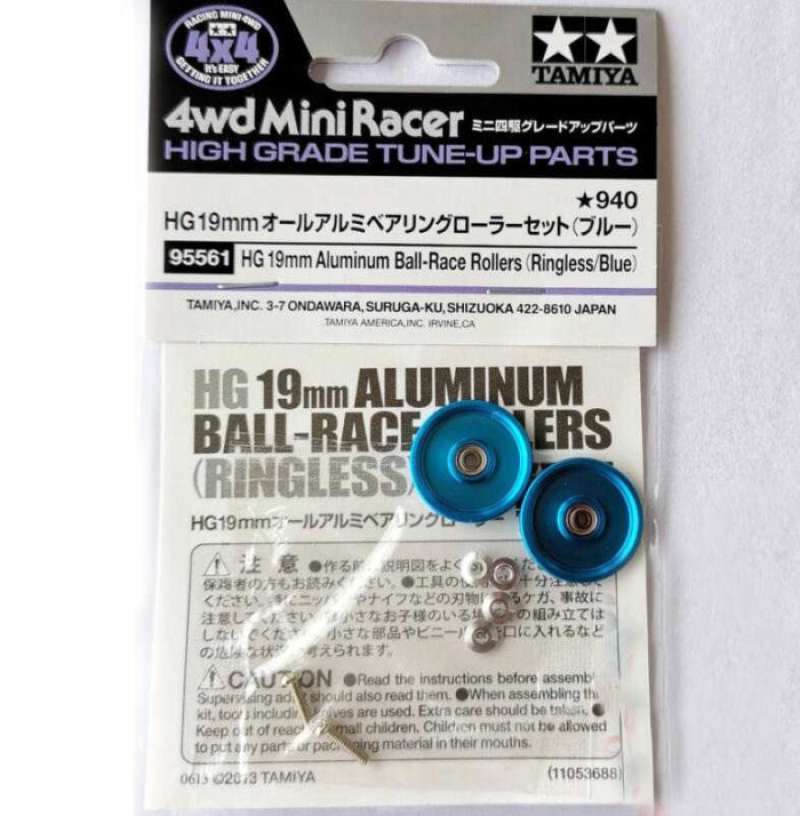 Promo Tamiya 95561 Hg 19mm Aluminum Ball-race Rollers (ringless/blue ...