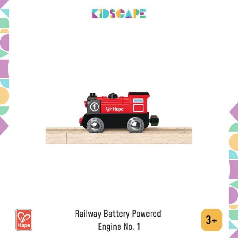 Promo Hape Railway Battery Powered Engine No. 1 | Wooden Train Set ...