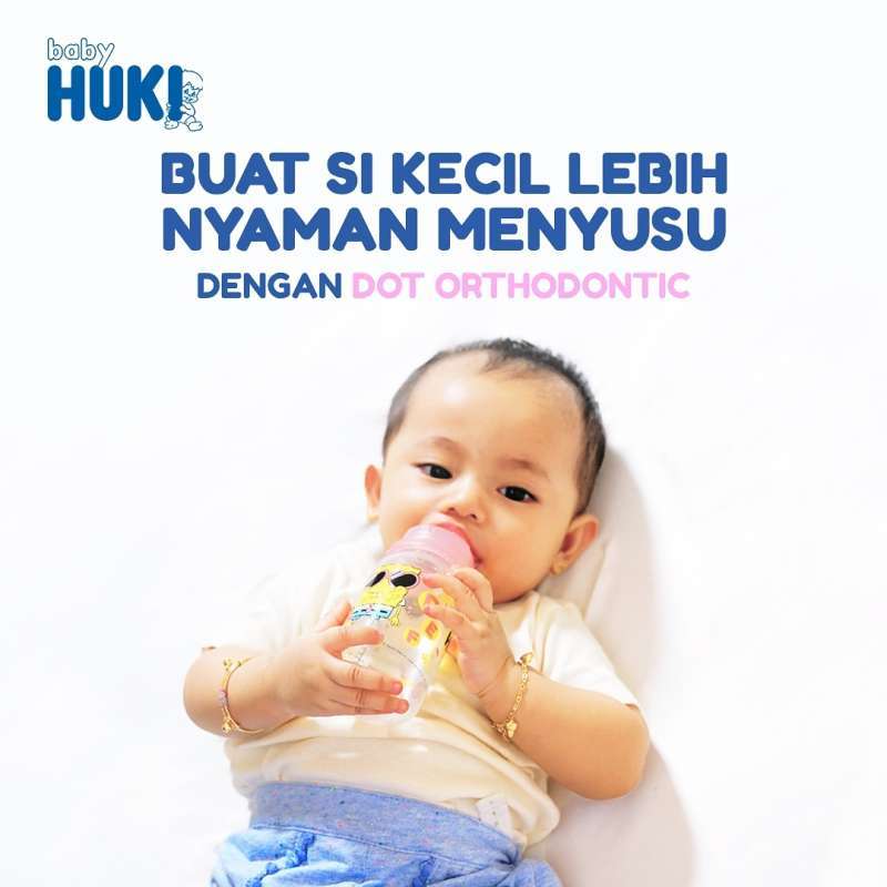 Jual Huki 120ml Botol Susu Baby Bottle Orthodontic Nipple BPA Free di ...
