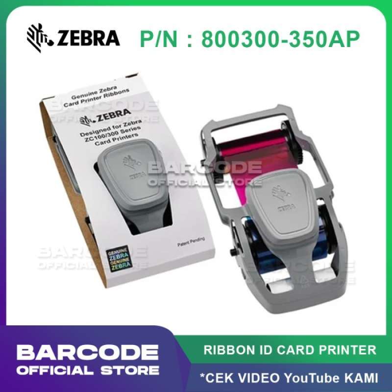 Jual RIBBON TINTA PRINTER KARTU ZEBRA ZC300 ZC-300 YMCKO PN : 800300-350AP di Seller Grand ...