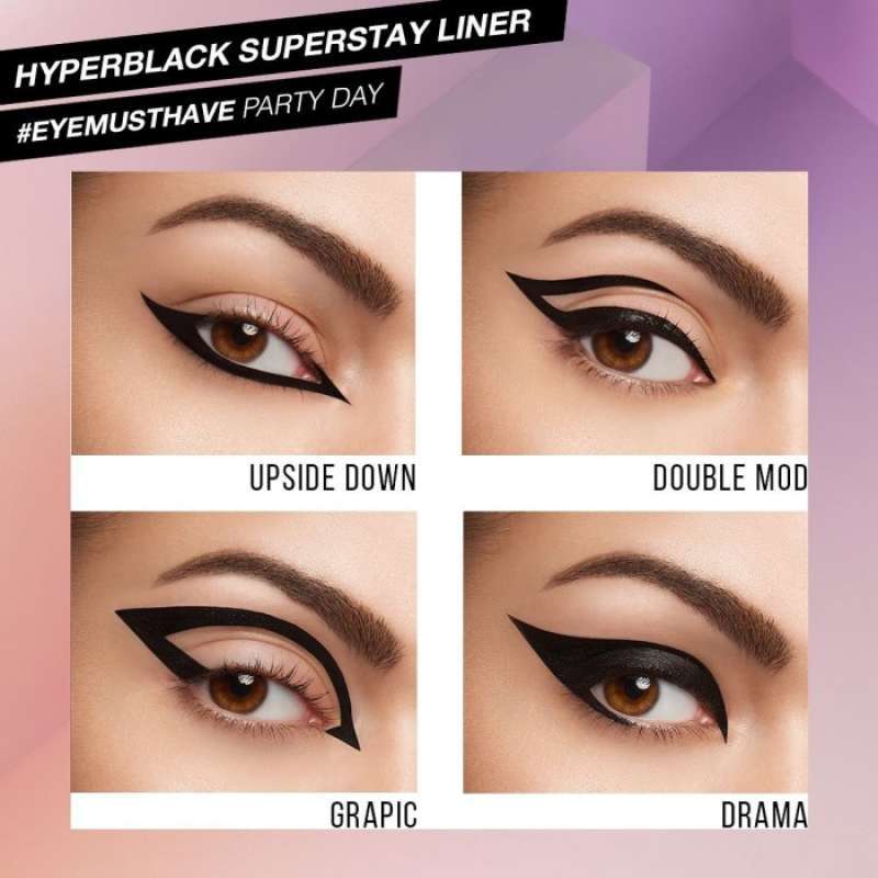 Promo Make Over Hyper Black Superstay Liner | Makeover Super Stay Eye ...