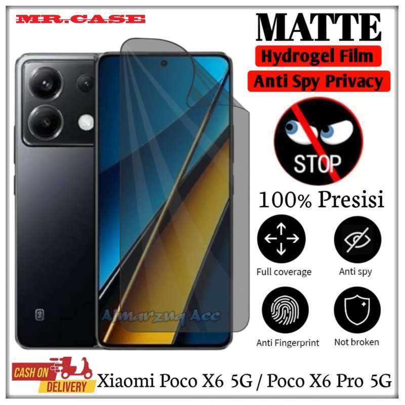 Promo Anti Gores Hydrogel Spy Privacy Xiaomi Poco X6 5G / Poco X6 Pro ...
