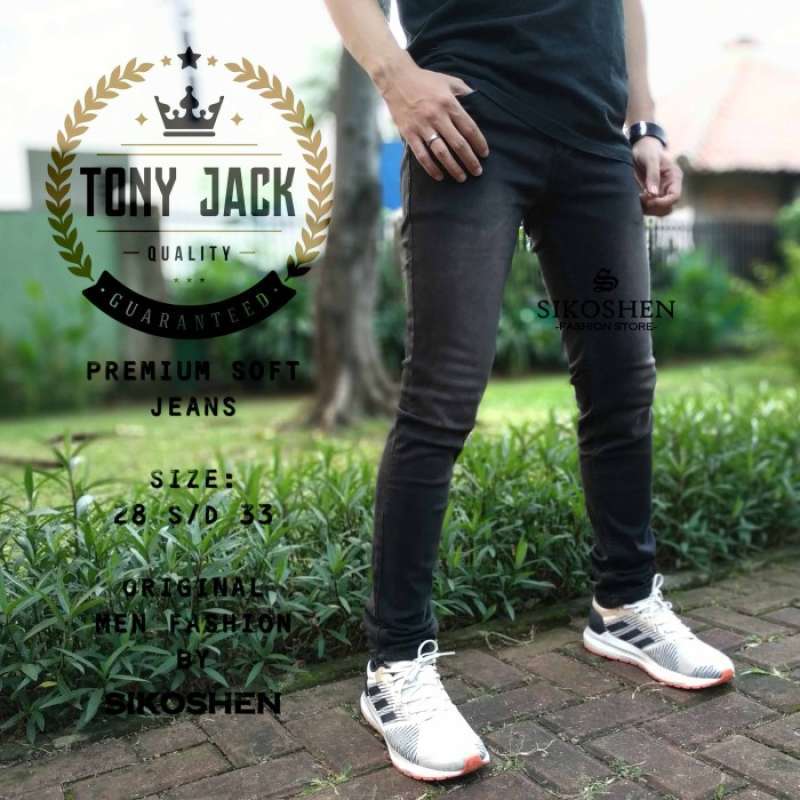 Promo Celana Jeans Pria Original TONY JACK | Soft Jeans Panjang Biru ...