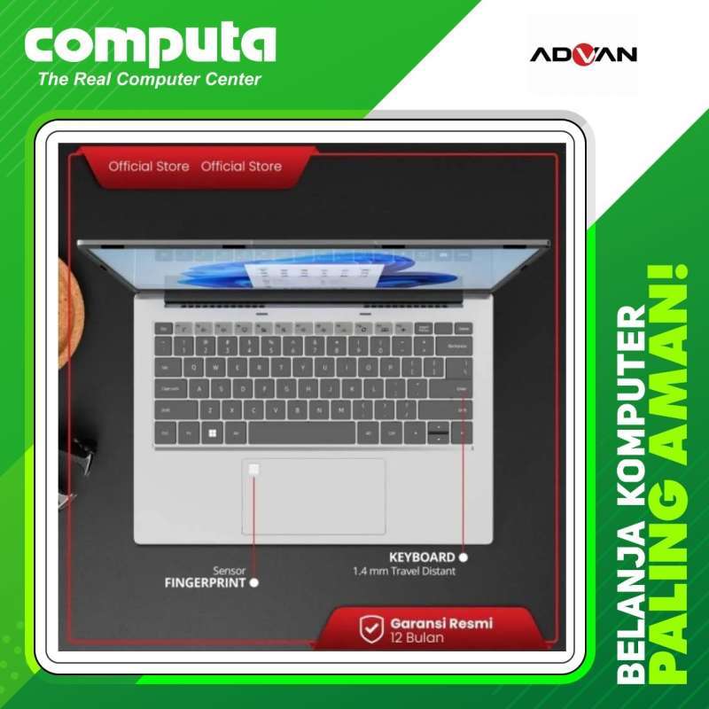 Jual Advan WORKPLUS AMD Ryzen 7 7735HS 16GB 512GB SSD INCLUDE WIN OFFICE di Seller Computa ...