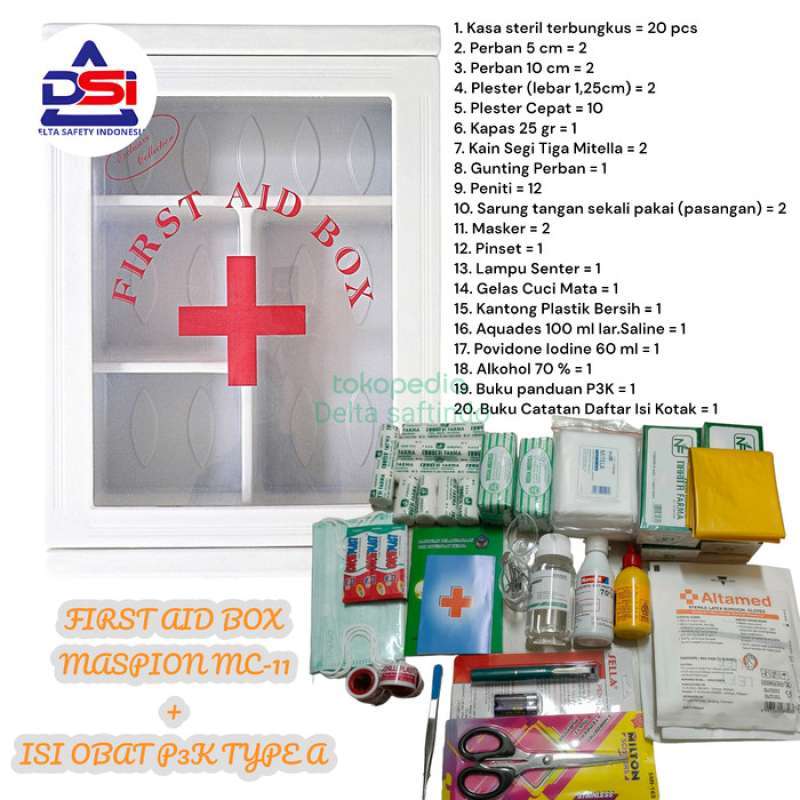Promo Kotak Obat P3k Dinding Maspion Mc 11 Type A Isi Original First ...